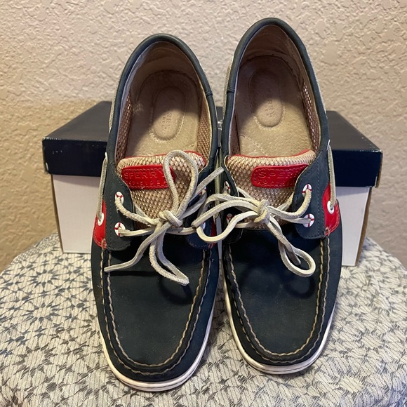 Sperry | Shoes | Womens Sperry Topsider Size 9m Bluefish Mesh Navy Red ...
